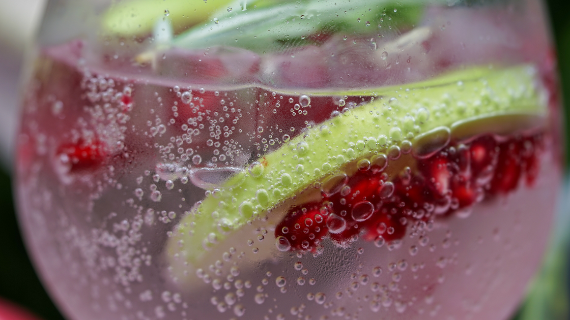 Pomegranate and Green Apple Gin Fizz – Unexpected Guest Gin